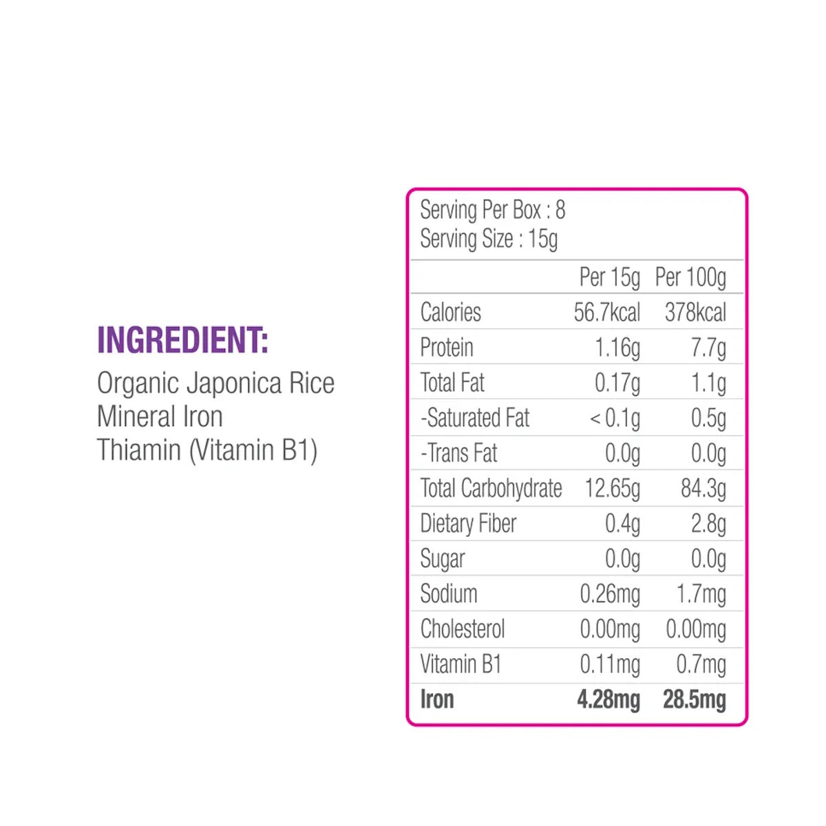 Mommy J Baby Organic Japonica Rice Cereal (New Formula with Iron Forti – Happikiddo.com