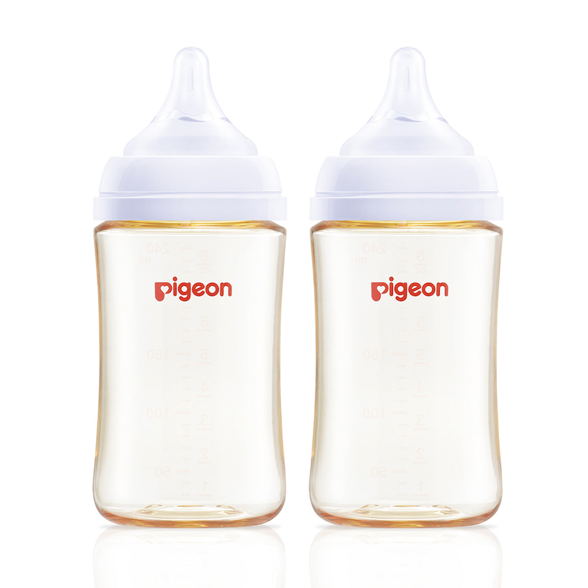 Pigeon SofTouch Wide Neck PPSU Nursing Bottle 240ml- Twin Pack – Happikiddo.com