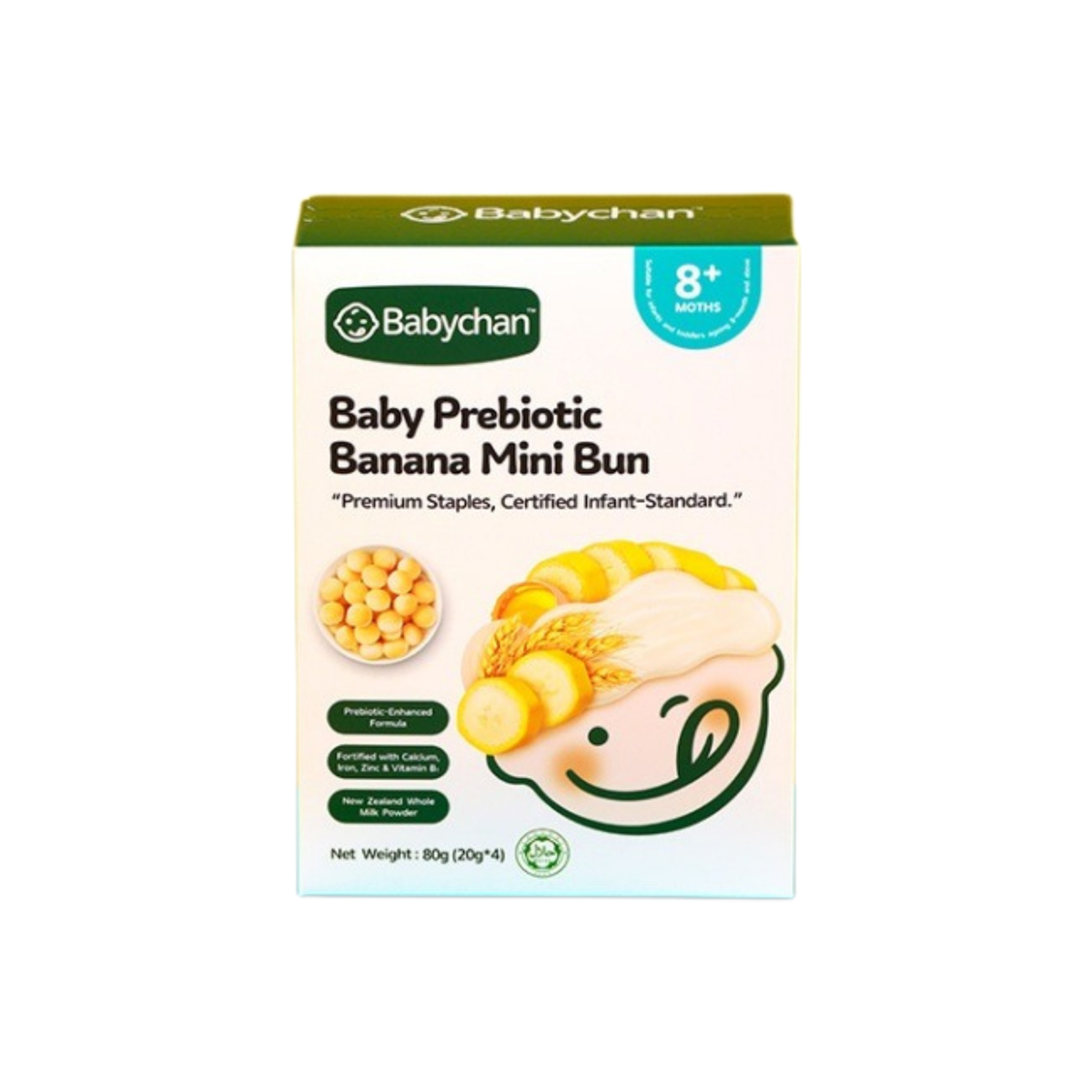 Baby Chan Prebiotic Banana Mini Bun 12x80g – Happikiddo.com