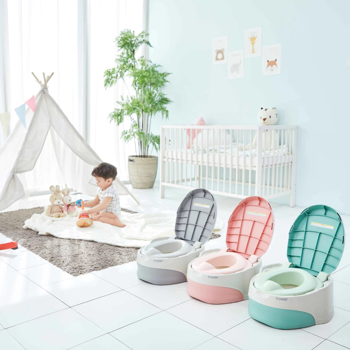 Combi Baby Label Step Up Potty Pink – Happikiddo.com