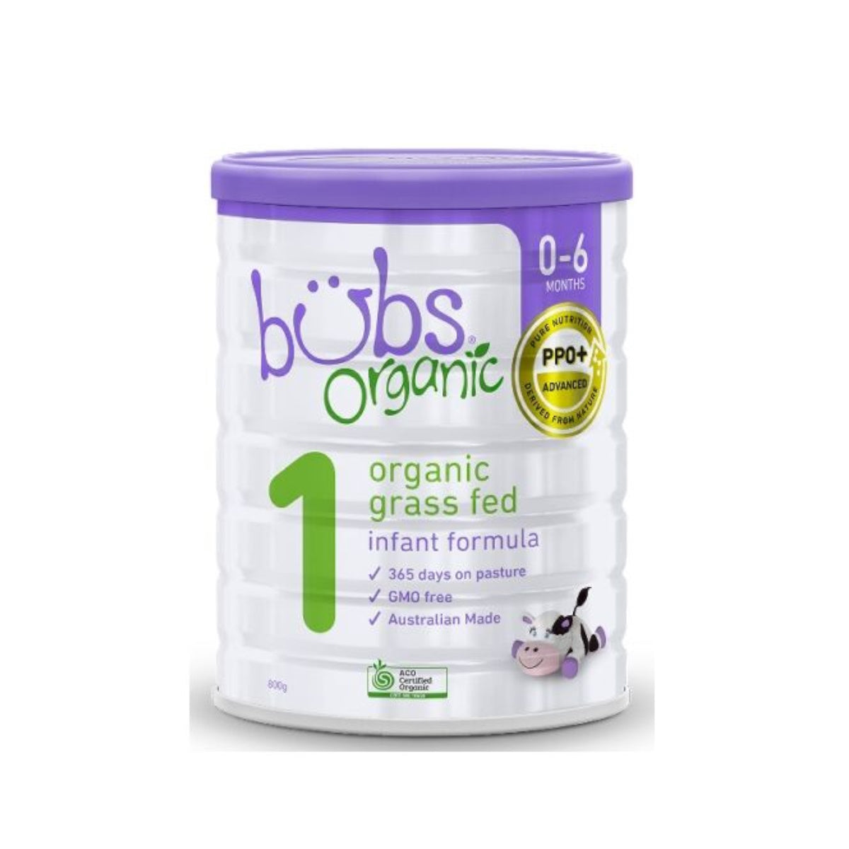 Bubs Organic Grass Fed Infant Milk Formula Stage 1, 800g (0-6m) - Cow ...