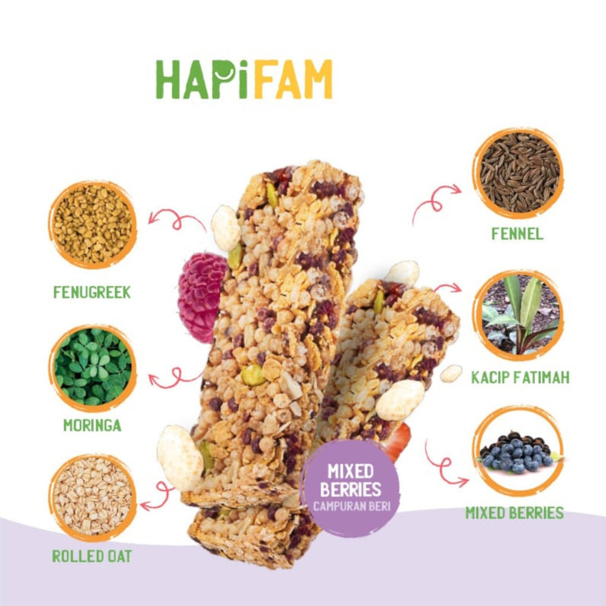 Hapi Moms Lactation Bar 150g (5 x 30g) – Happikiddo.com