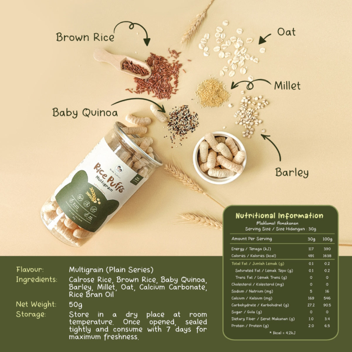 Double Happiness Rice Stick (Multigrain) 50g – Happikiddo