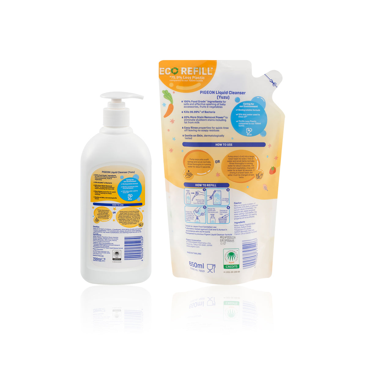 Pigeon Liquid Cleanser Yuzu Bundle – Happikiddo.com