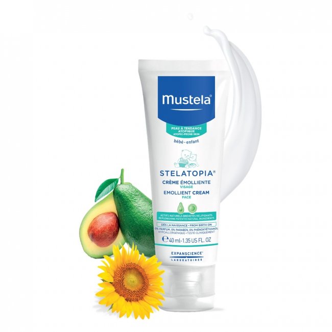 Mustela Stelatopia Emollient Face Cream 40ml – Happikiddo